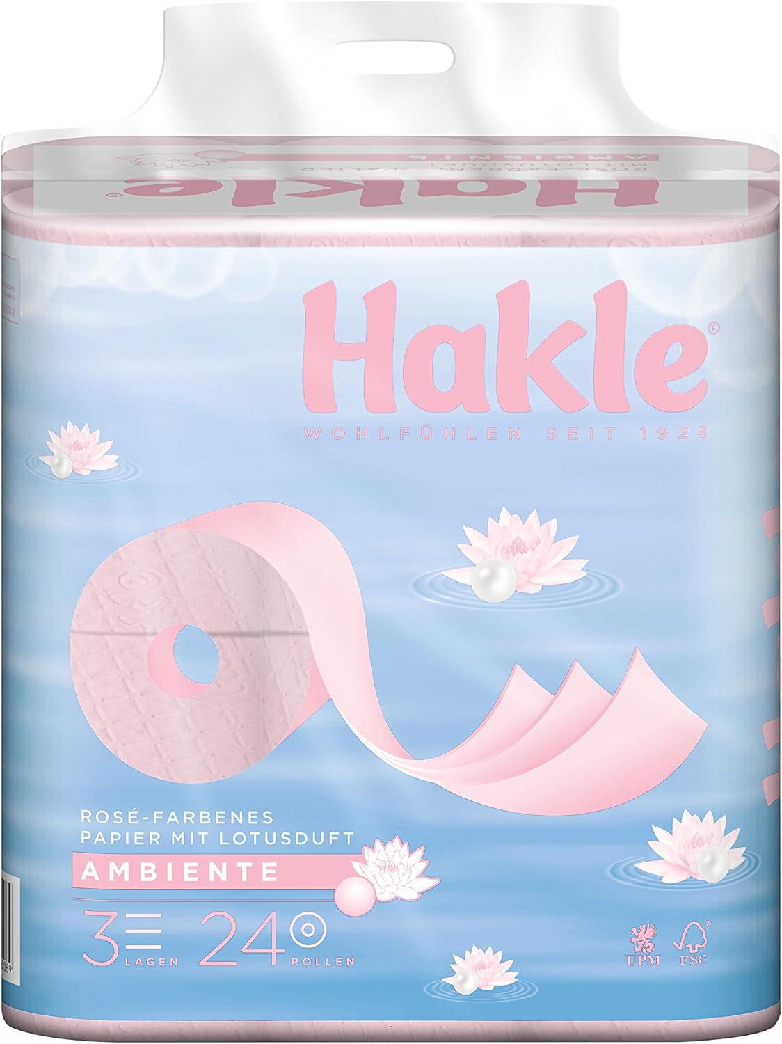 Hakle Toilettenpapier "Ambiente" 3-lagig, 1er Pack (1 x 24 Stück ...