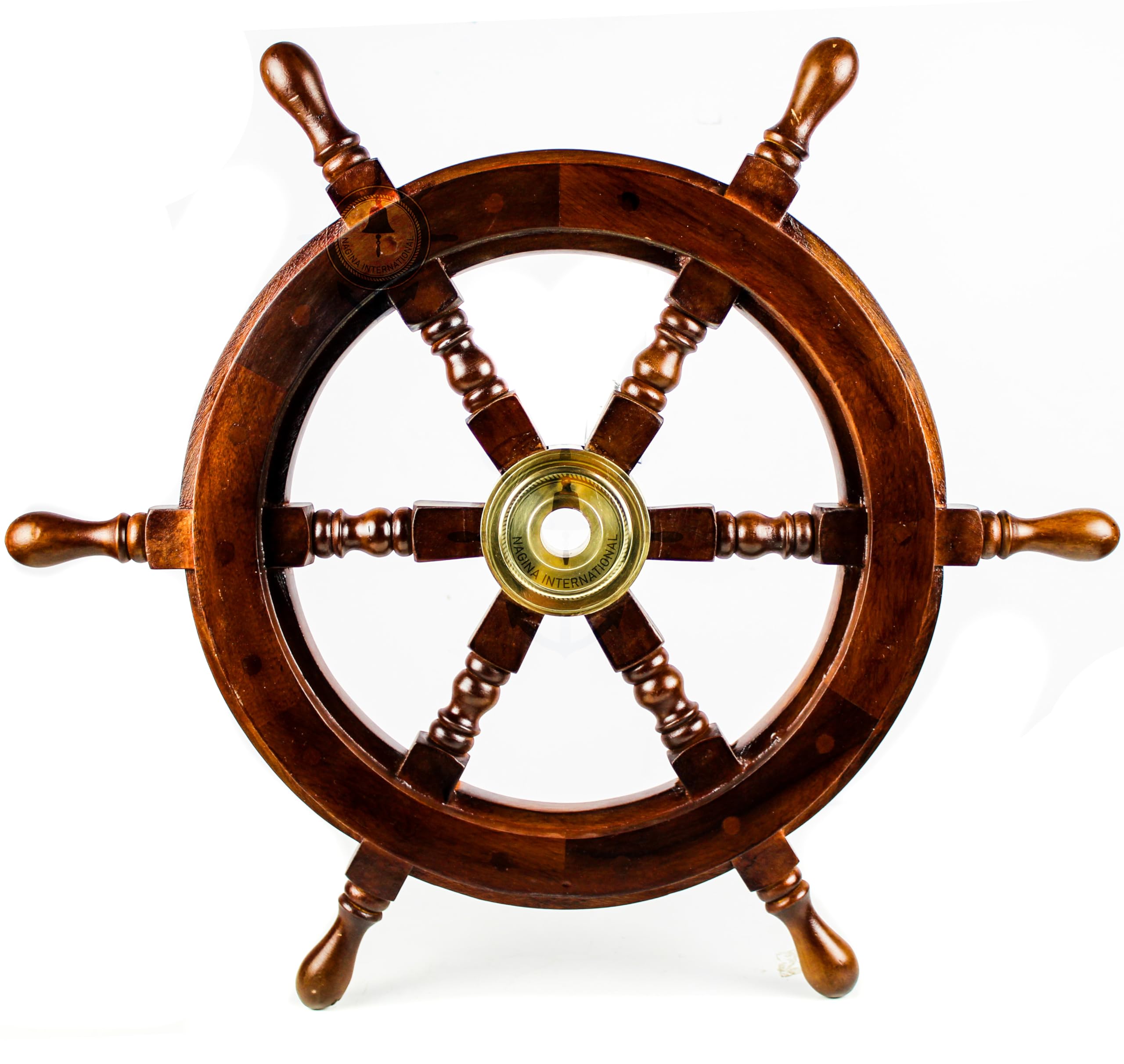 Nagina International Premium Nautical Handcrafted Wooden Ship Wheel ...