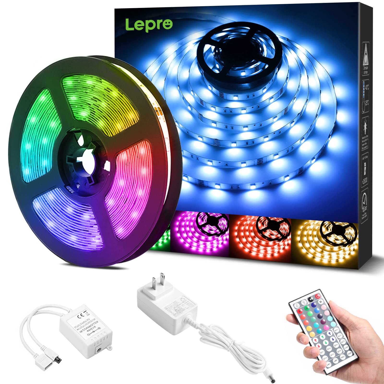 Mua Lepro LED Tape Light, Non-Waterproof RGB High Brightness Dimmable ...