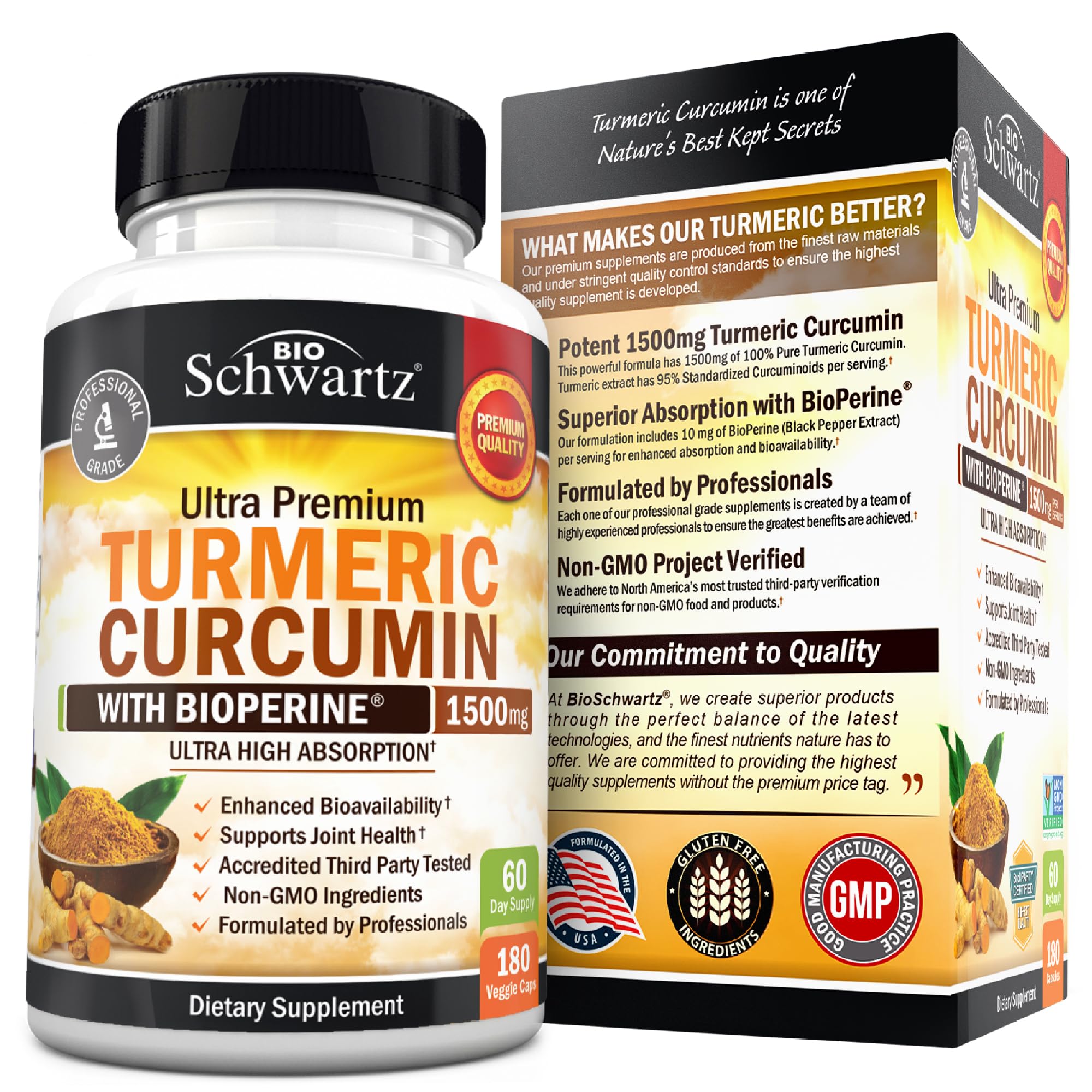 Mua Turmeric Curcumin with Black Pepper Extract 1500mg - High ...