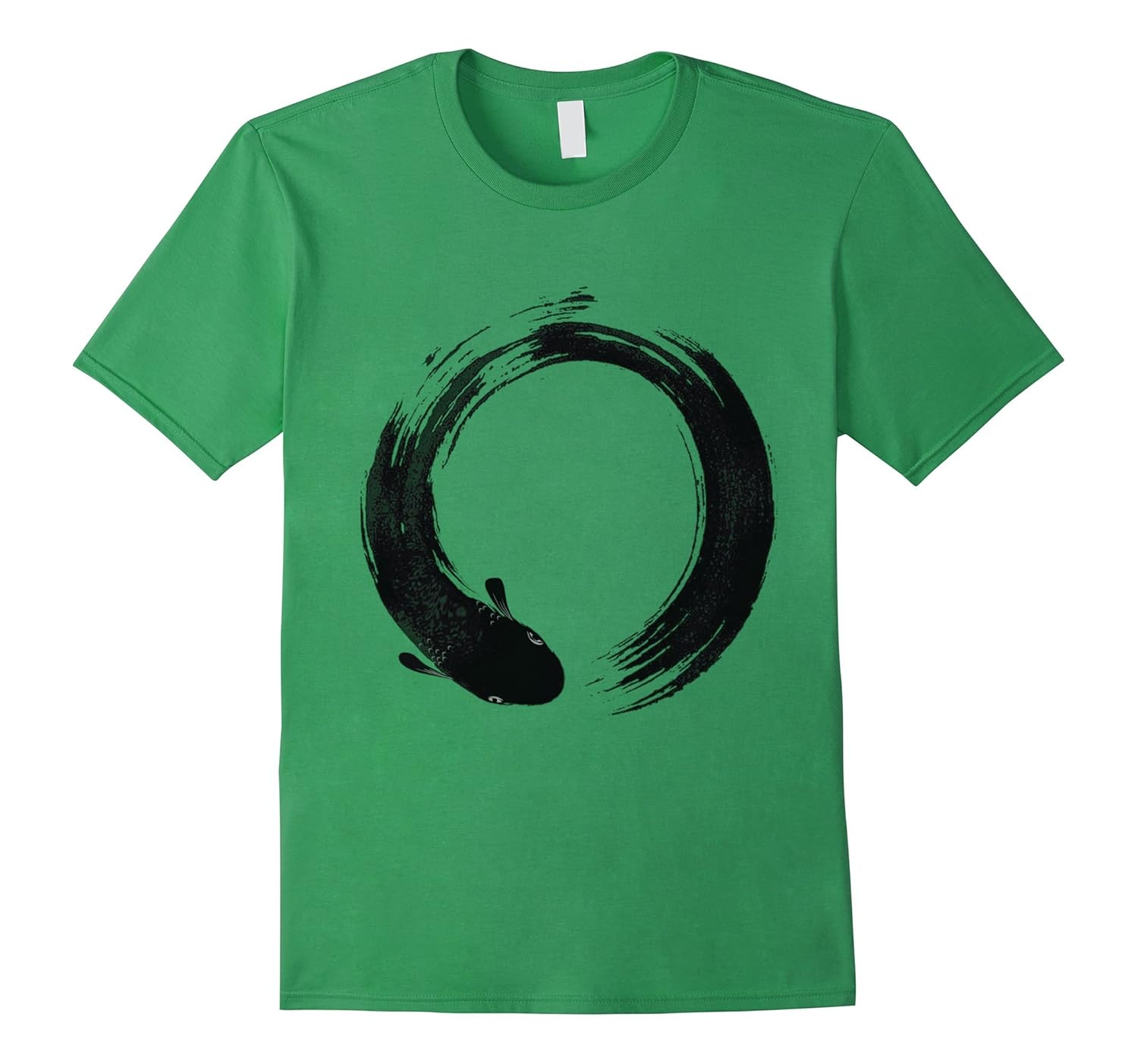 fish in Enso Circle – Buddhist Zen Calligraphy Shirt-TH – TEEHELEN