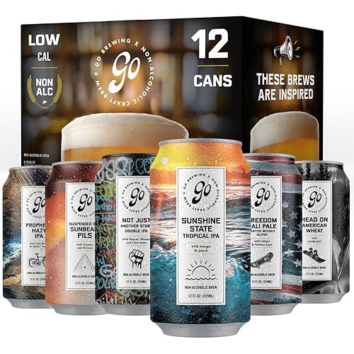 Go Brewing 12 Mixed Pack, Non-Alcoholic Craft Brew, Classic Ingredients ...