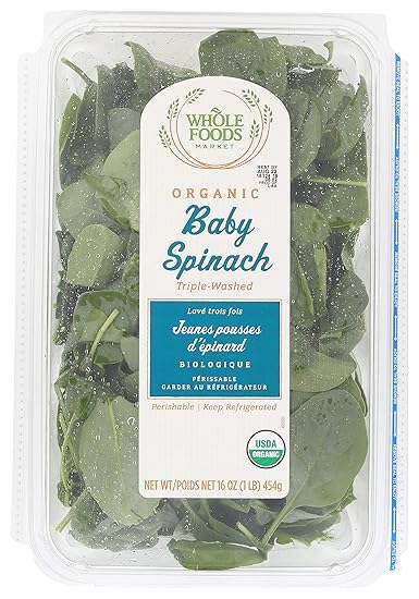 365 Everyday Value, Organic Baby Spinach, 16 oz: Amazon.com: Grocery ...