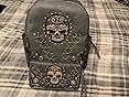 Sugar Skull Punk Art Rivet Stud Biker Purse Women Fashion Backpack ...