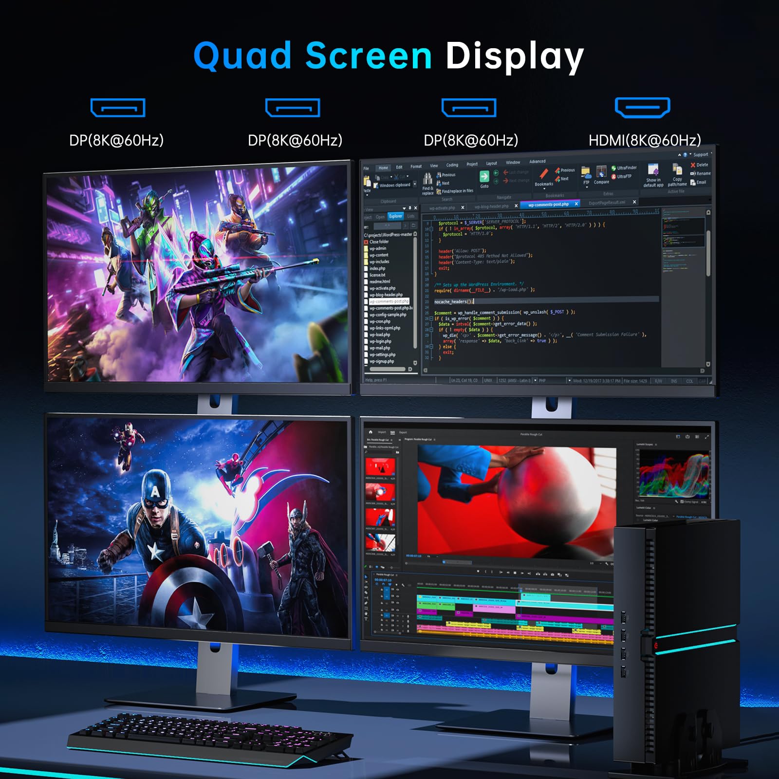 Mua Kinupute Mini PC Gaming, Desktop Computer i9-14900F 24 Cores Upto 5 ...