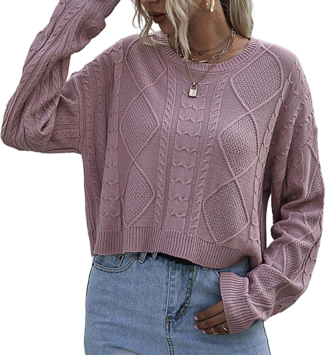 Cardigans Vintage Sólido Suéter De Las Mujeres De Otoño De Tejer Suéter ...