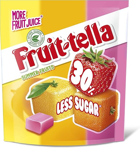 Fruittella Summer Fruits 30 Percent Less Sugar Pouch 120 g (Pack of 7 ...