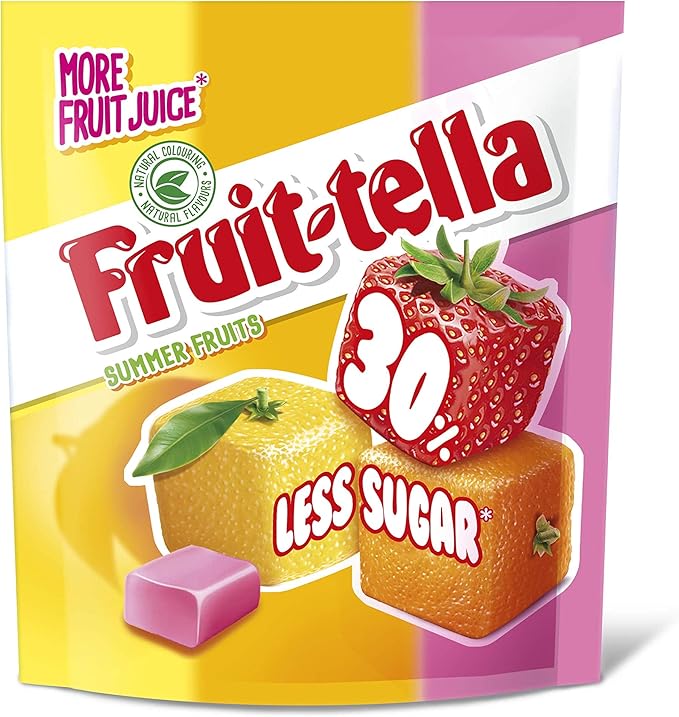 Fruittella Summer Fruits 30 Percent Less Sugar Pouch 120 g (Pack of 7 ...