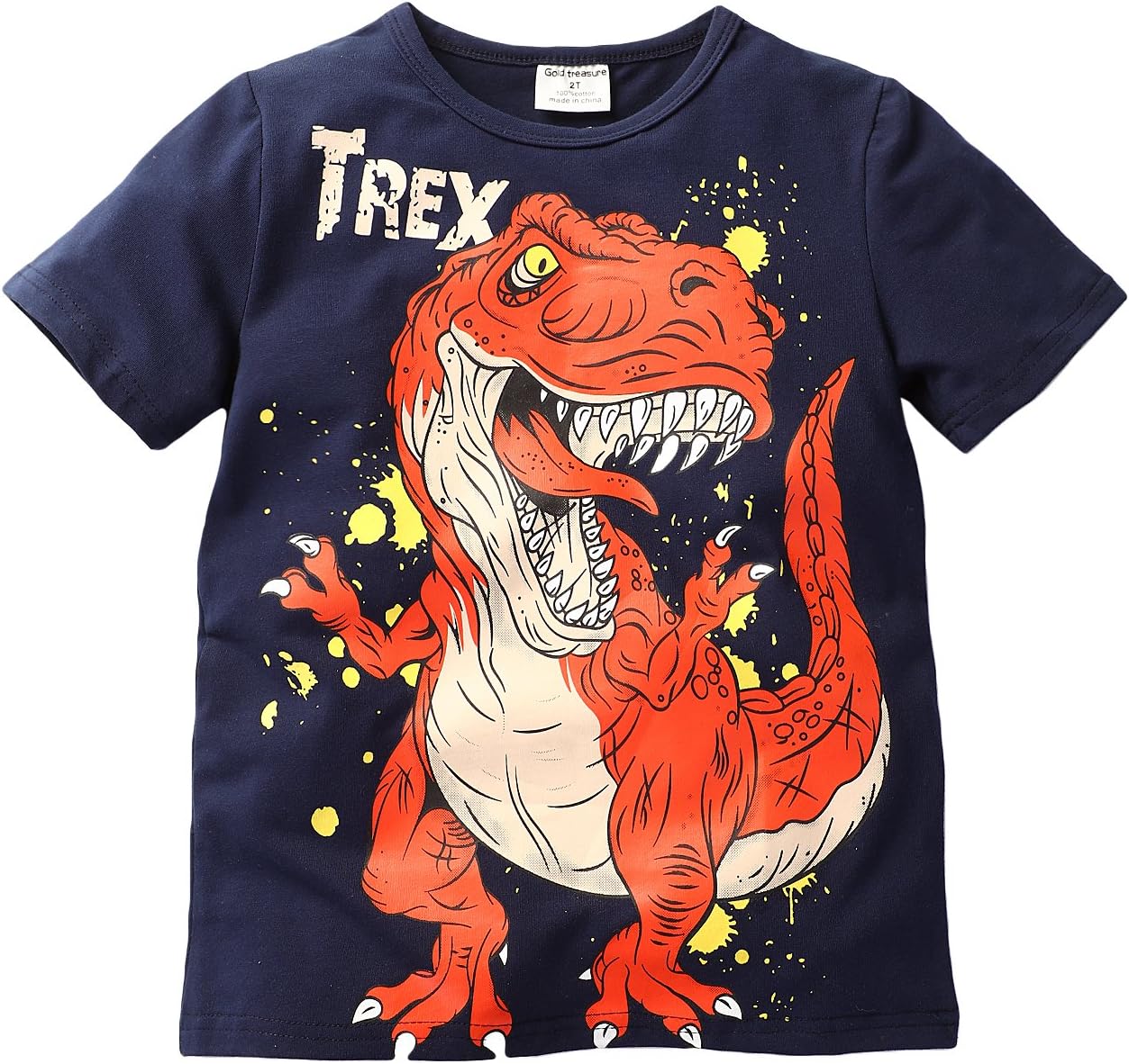 playera de manga corta para niños, diseño de dinosaurio, Azul Oscuro, 9 Años: Amazon.com.mx ...