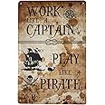 Amazon.com: Tin Sign | Metal Wall Poster | Work like a Captain Play ...