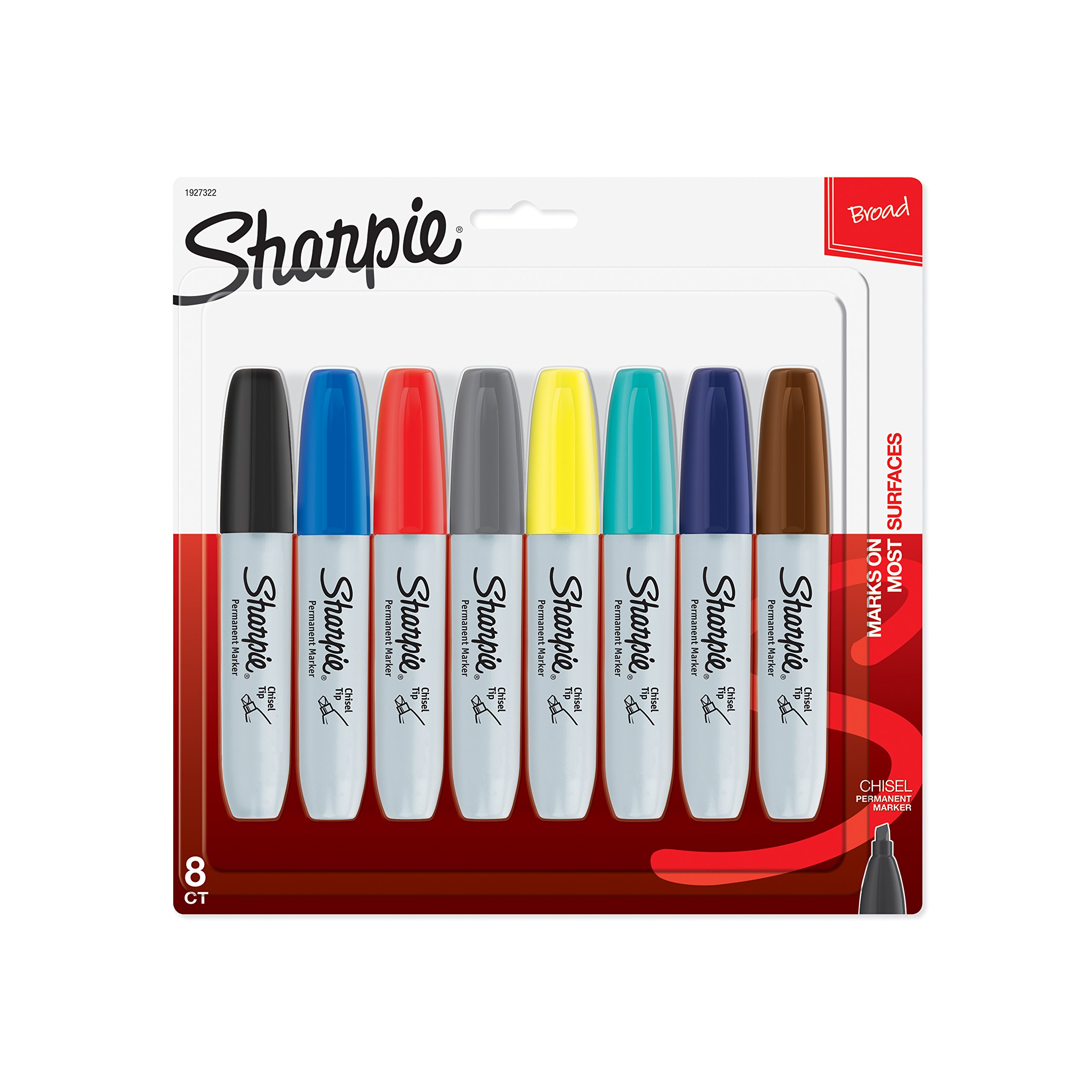 Sharpie 1810704 Permanent Markers, Brush Tip, Assorted, 12 Pack | Amazon