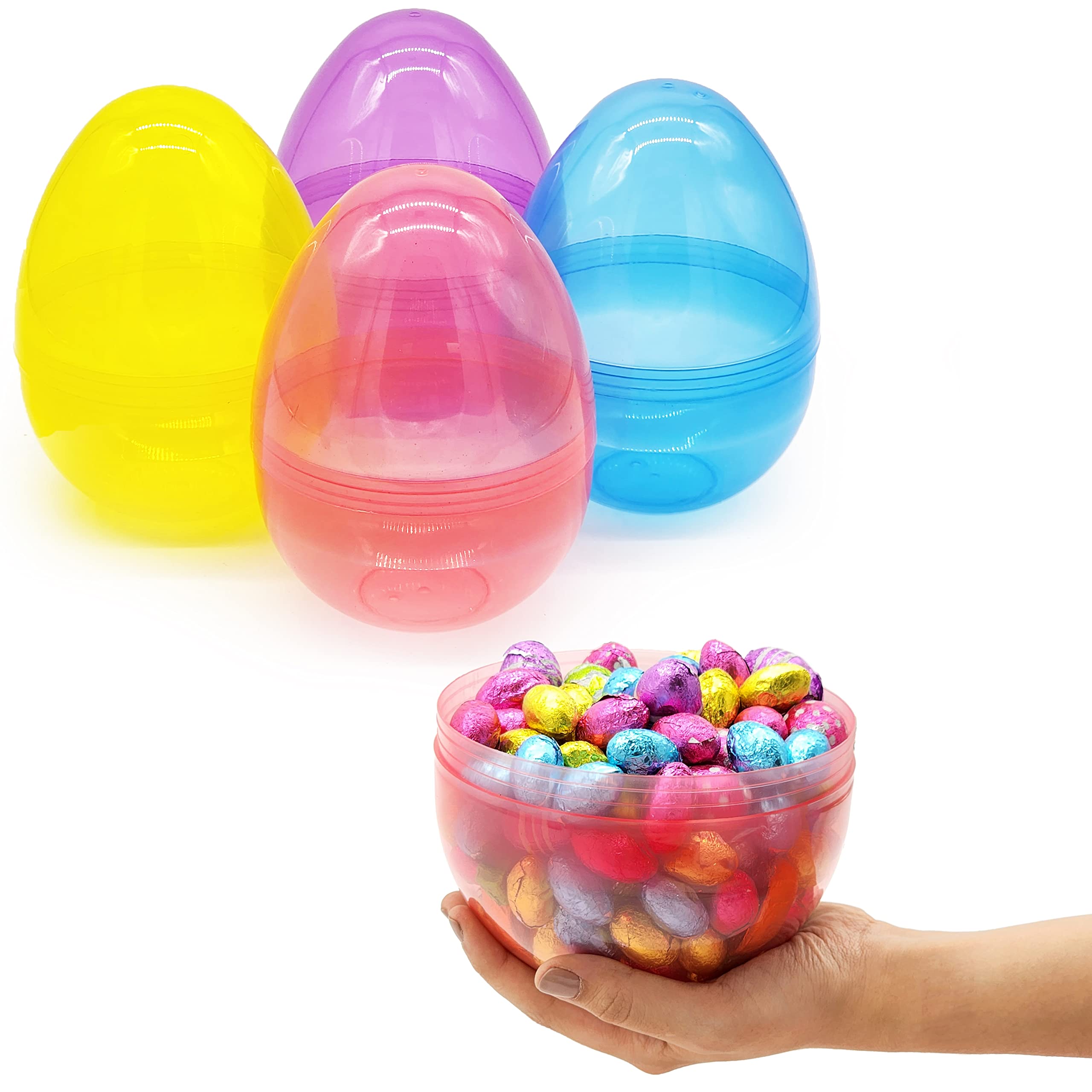 Mua Massive Translucent Fillable Easter Eggs Colorful Bright Plastic ...