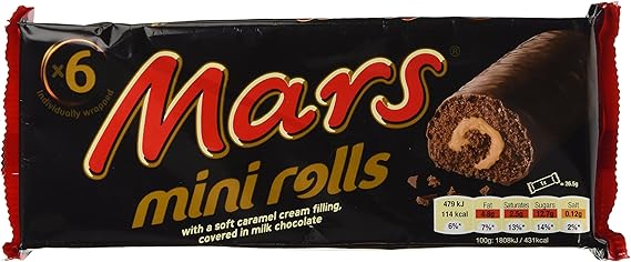 McVitie's Mars Mini Roll 6 Pack 200 g (Pack of 12): Amazon.co.uk: Grocery