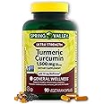Amazon.com: Spring Valley Turmeric Curcumin 1500mg- with Black Pepper ...