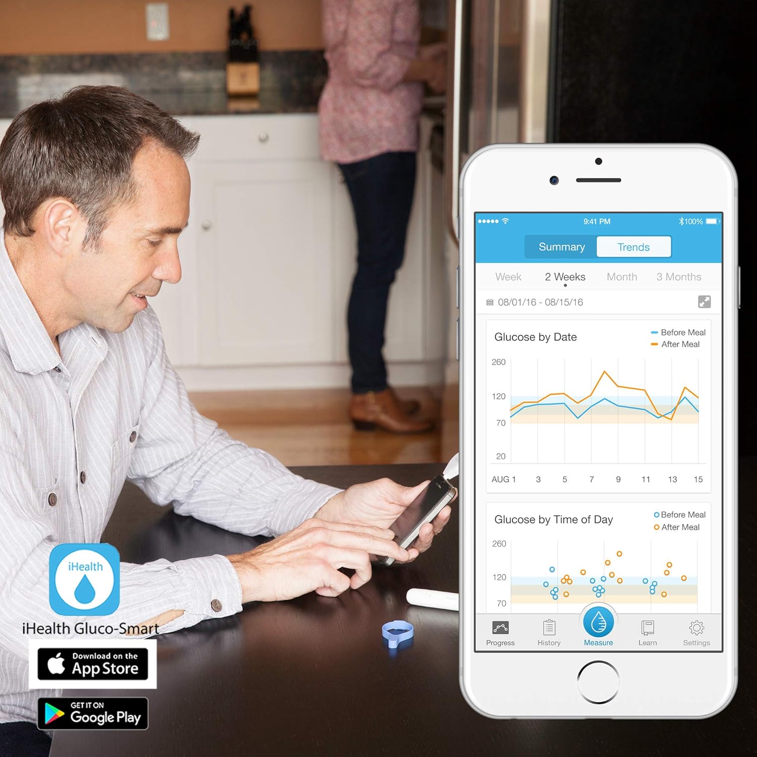 iHealth ALIGN BG1 Smart Gluco-Monitoring System and 1 Lancing Device ...