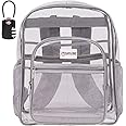 Amazon.com | SHYLERO Clear Backpack Heavy Duty has TSA Lock, 2-WAY ...