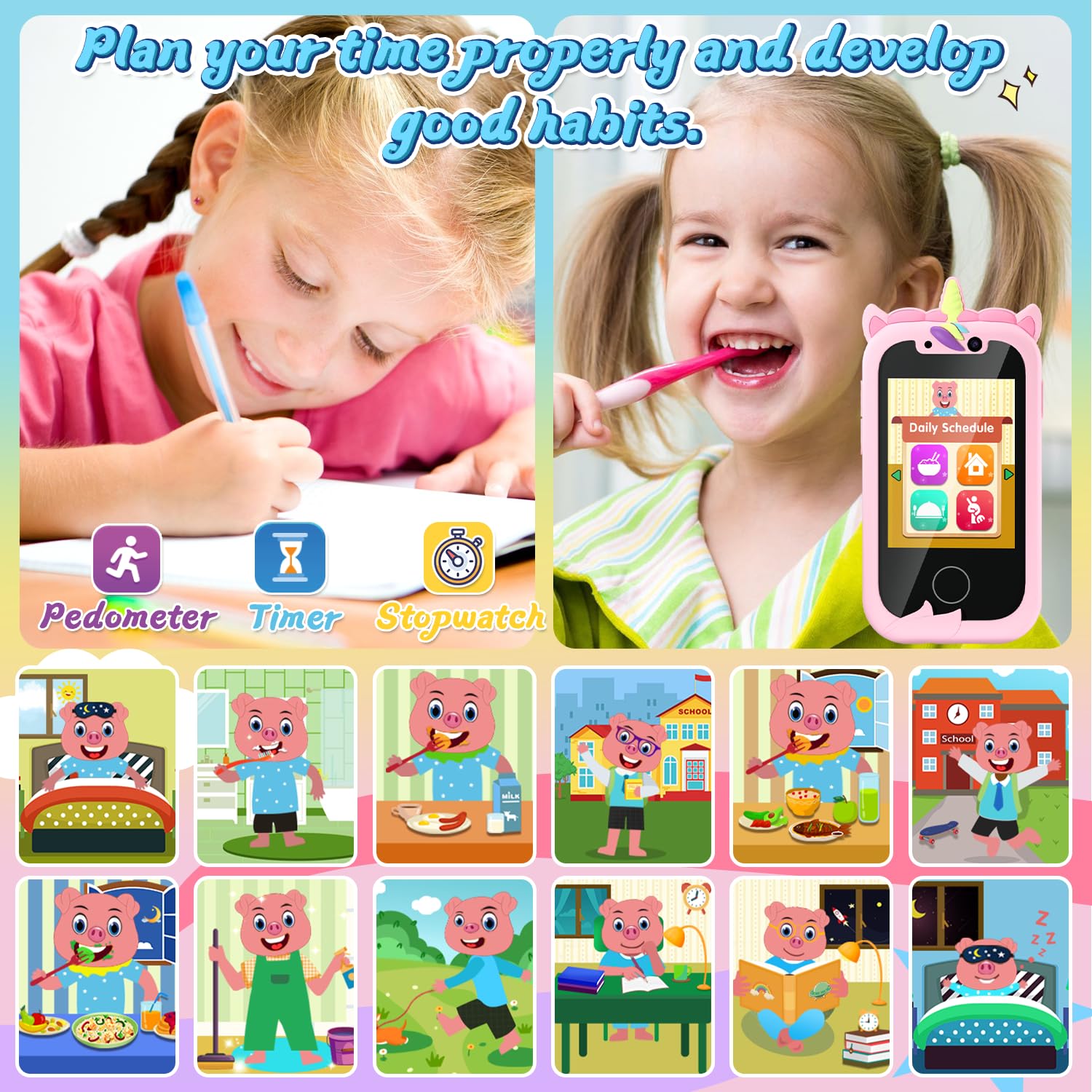 Mua Kids Smart Phone Toy, 32GB Educational Pretend Play Phone for Boys ...