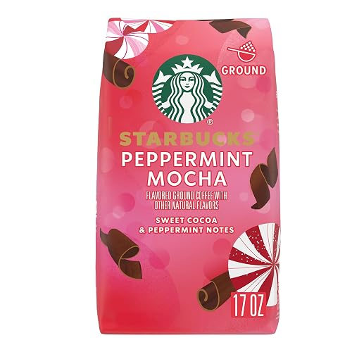 Starbucks Ground Coffee, Peppermint Mocha Flavored Coffee, 100% Arabica ...