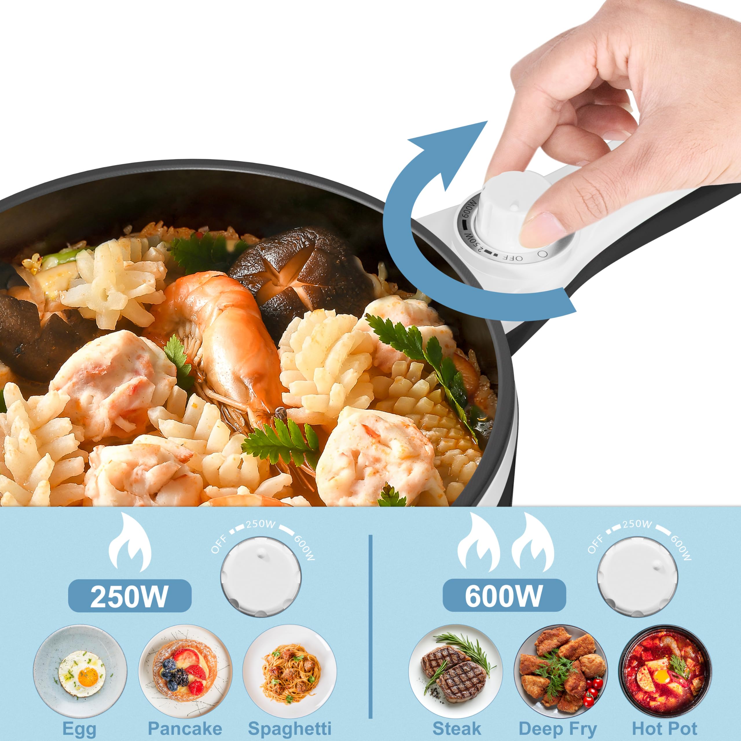 Mua Dezin Hot Pot Electric with Steamer Upgraded, Non-Stick Sauté Pan ...
