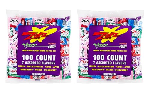 Zotz Fizzy Bulk Candy (Assorted, 200 Units)- Hard Candy Individually ...