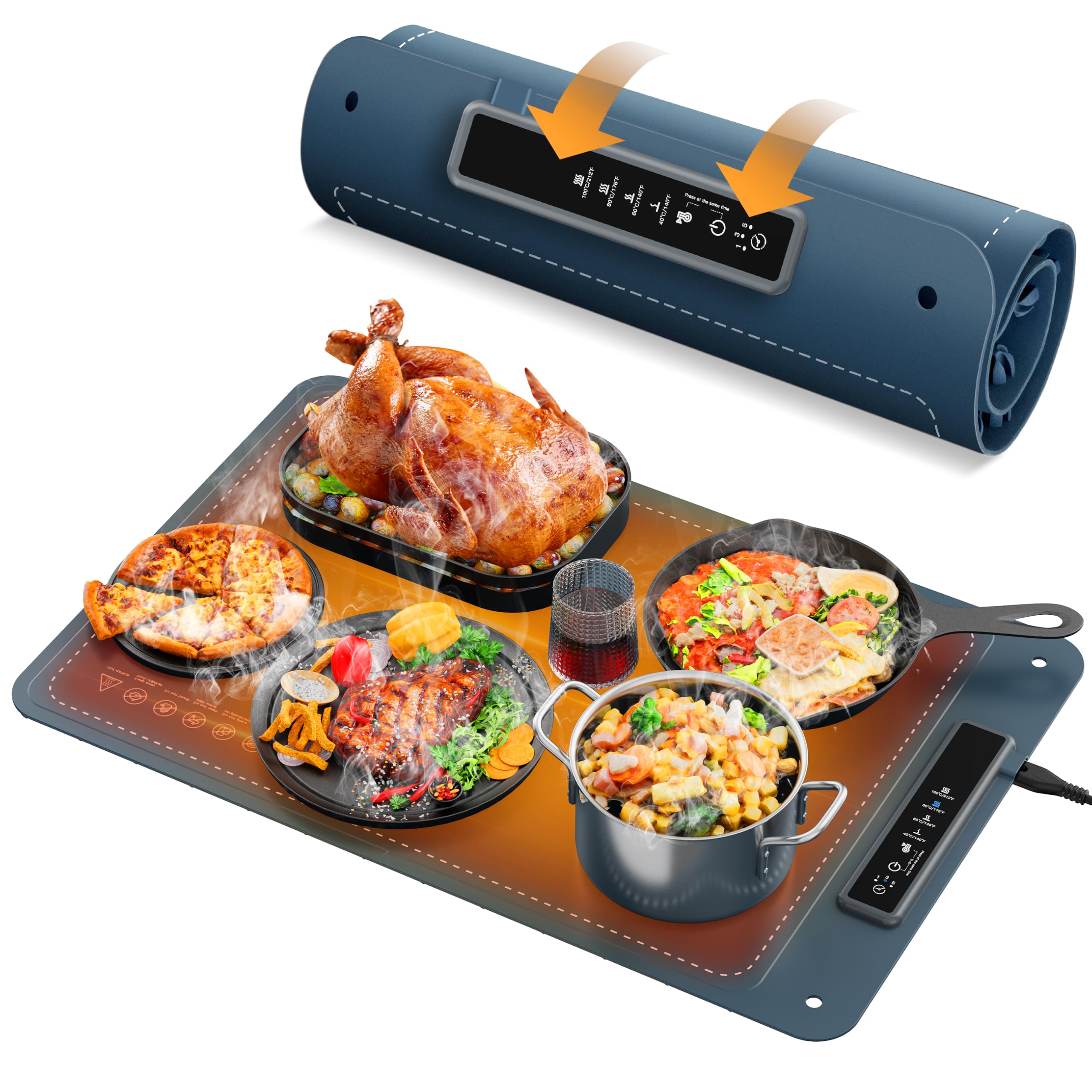 GiveBest Warming Mat For Food -10s Rapid Heating, Electric Heating Tray ...