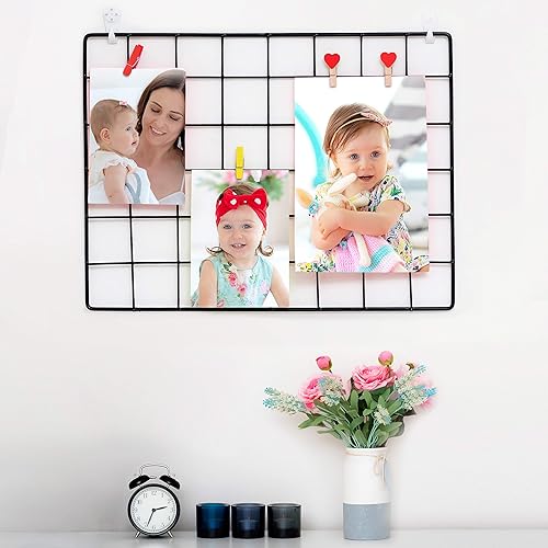 ODOXIA 1-Pack Wire Wall Grid Panel | Photo Grid Wall Decor | Metal Grid ...