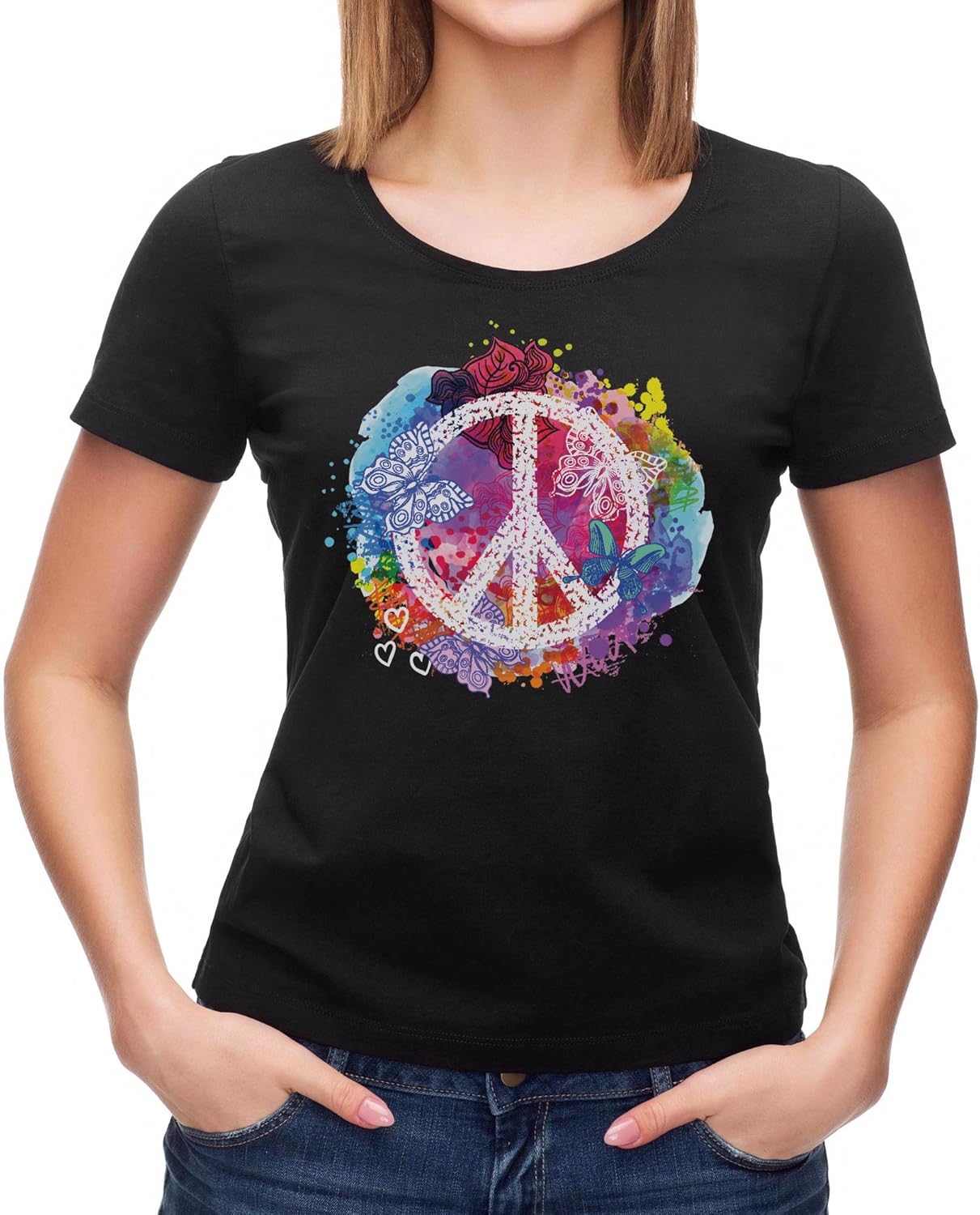 Flower Power T-Shirt, Freedom Clothing, Peace, Hippie T-Shirt, Thematic ...