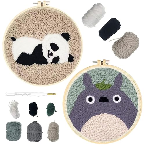 Wool Queen Punch Needle Starter Kit | Animal Rug Hooking Beginner Kit ...