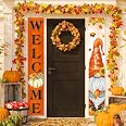 Amazon.com: Welcome Fall Porch Banners Autumn Harvest Door Banner with ...