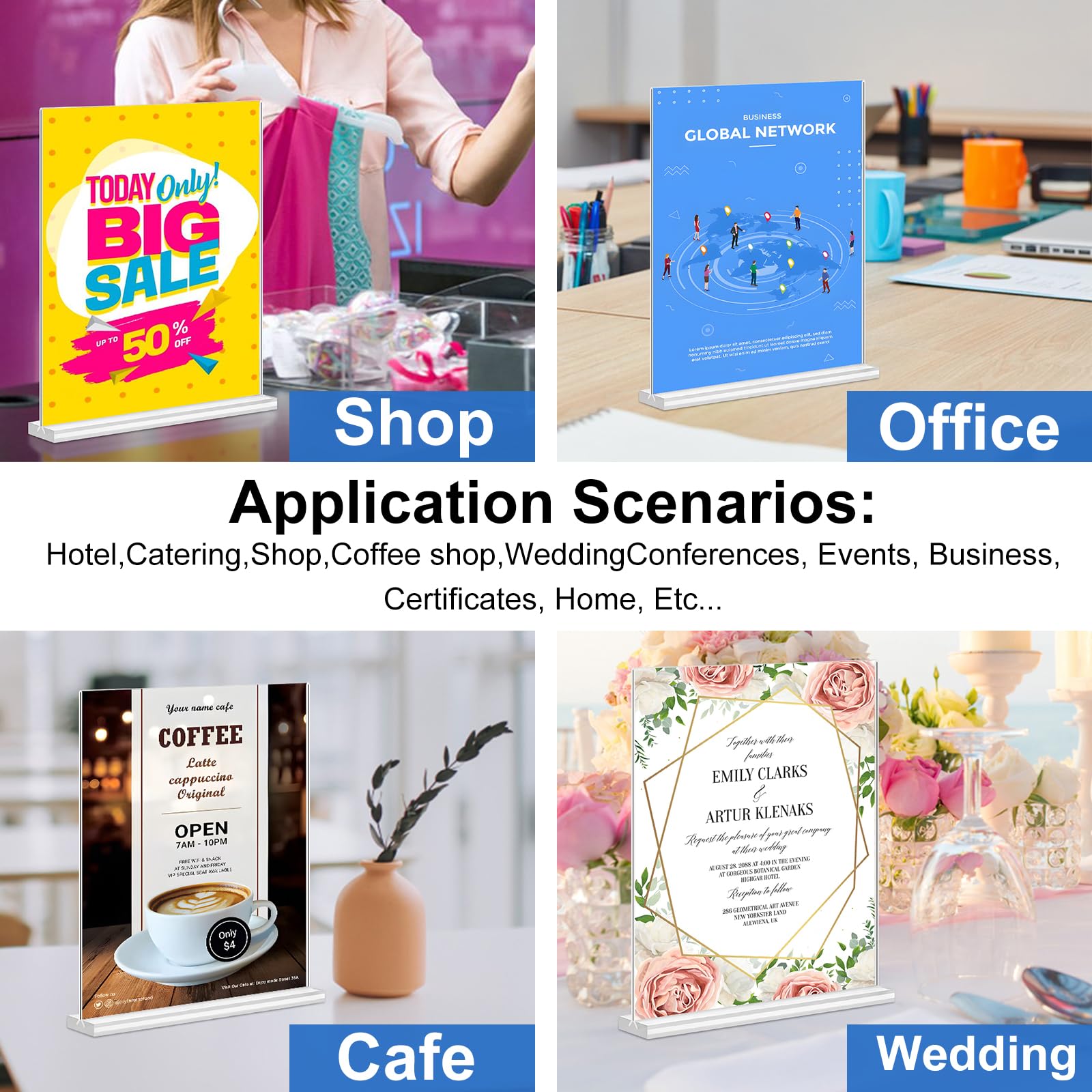 Mua Arrobust Acrylic Sign Holder 8.5 x 11 Inches, 12 Pack Clear Display ...