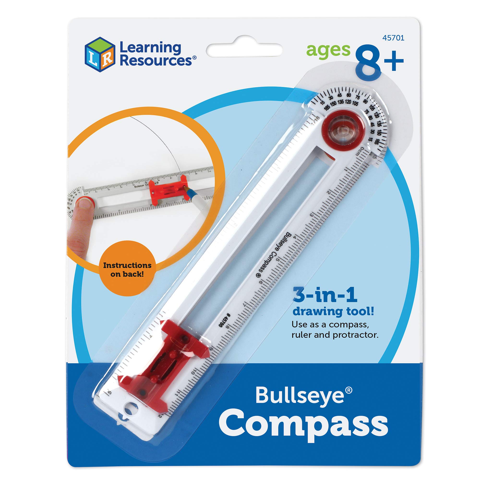 Mua Learning Resources SAFE-T Bullseye Compass, Ruler, Protractor ...
