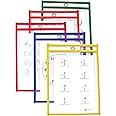 Amazon.com : C-Line Reusable Dry Erase Pockets, 6 x 9 Inches, Assorted ...