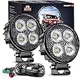Amazon.com: Nilight 2 PCS 3 Inch LED Pods Round 1500LM Built-in EMC ...