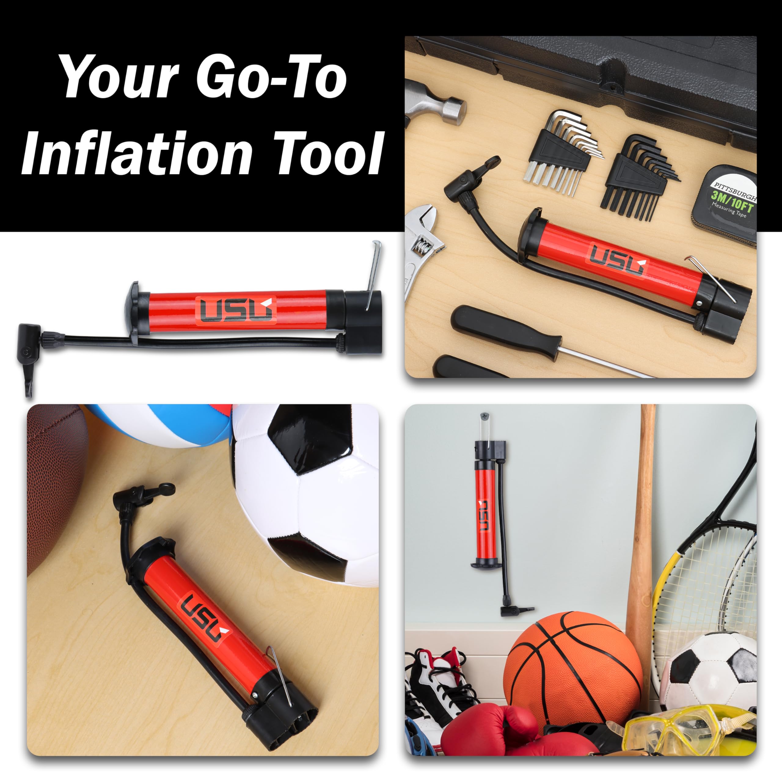 Mua USU Metal Ball Pump - Reliable Ball Inflator Pump with 5 Needles ...