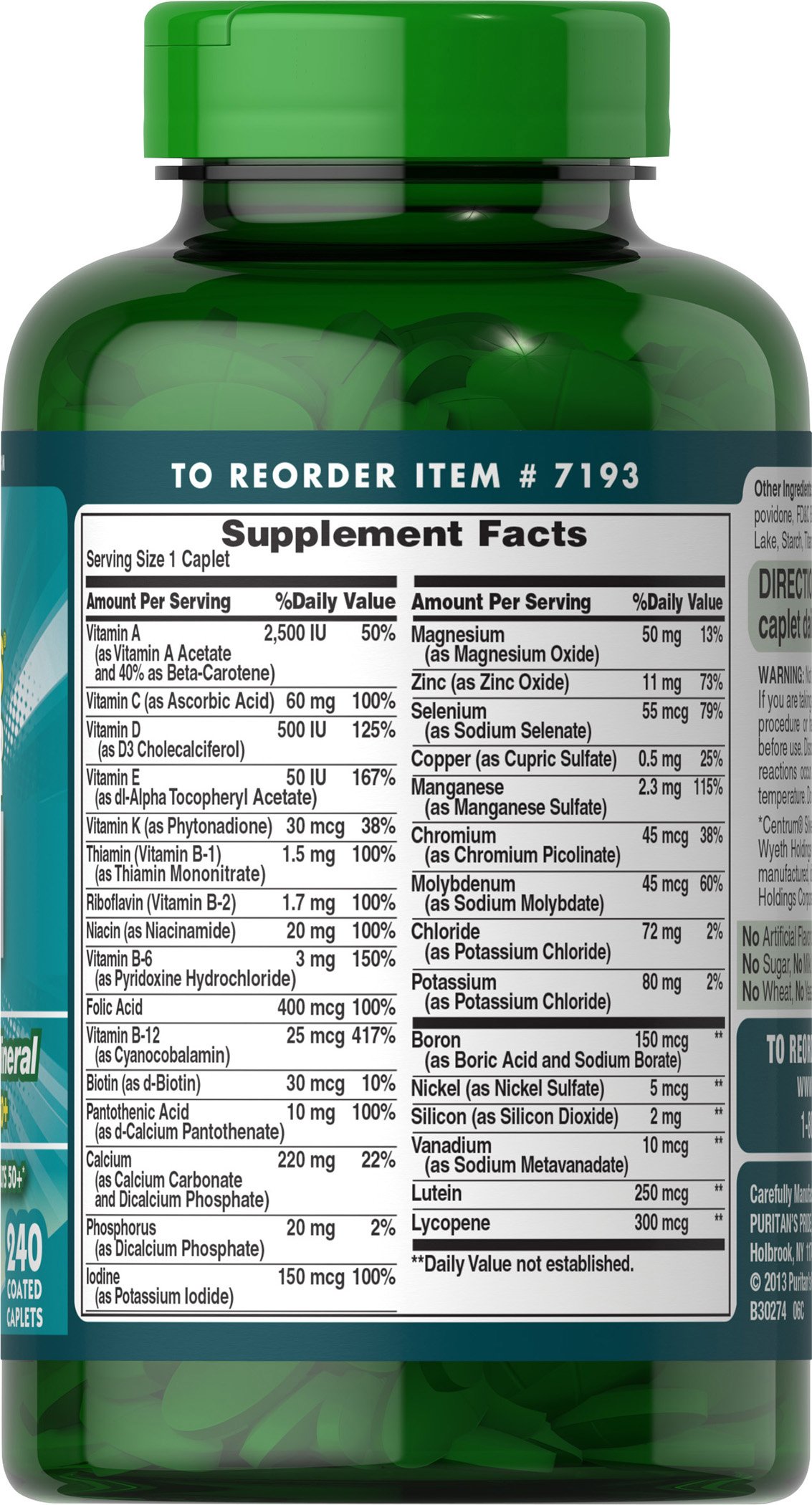 Mua Abc Plus Senior Multivitamin Multi-mineral Formula Caplets, 240 ...