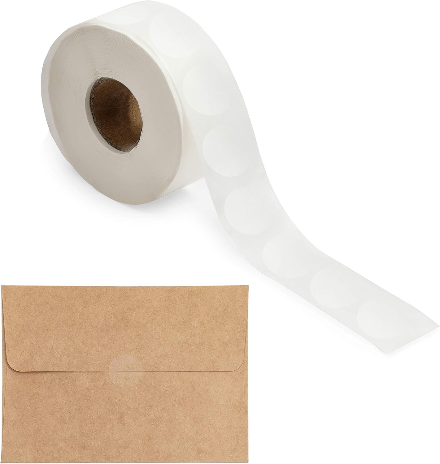 Envelope Seals, Clear Mailing Labels, Round Stickers Roll (5.1 cm, 1000 ...