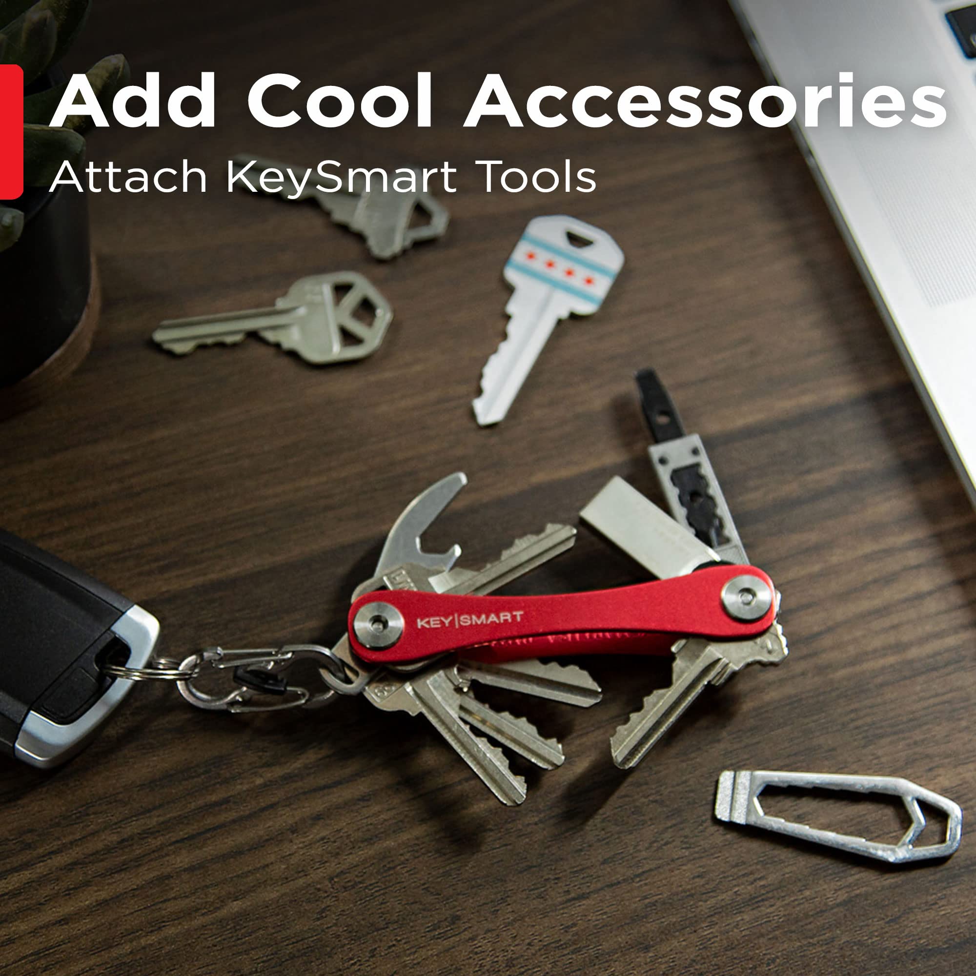 KeySmart Key Holder for Keychain Key Ring - Compact Key Organizer Key ...
