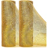 Amazon.com: Ribbli Silver Grey Metallic Mesh Ribbon Silver Deluxe Foil ...