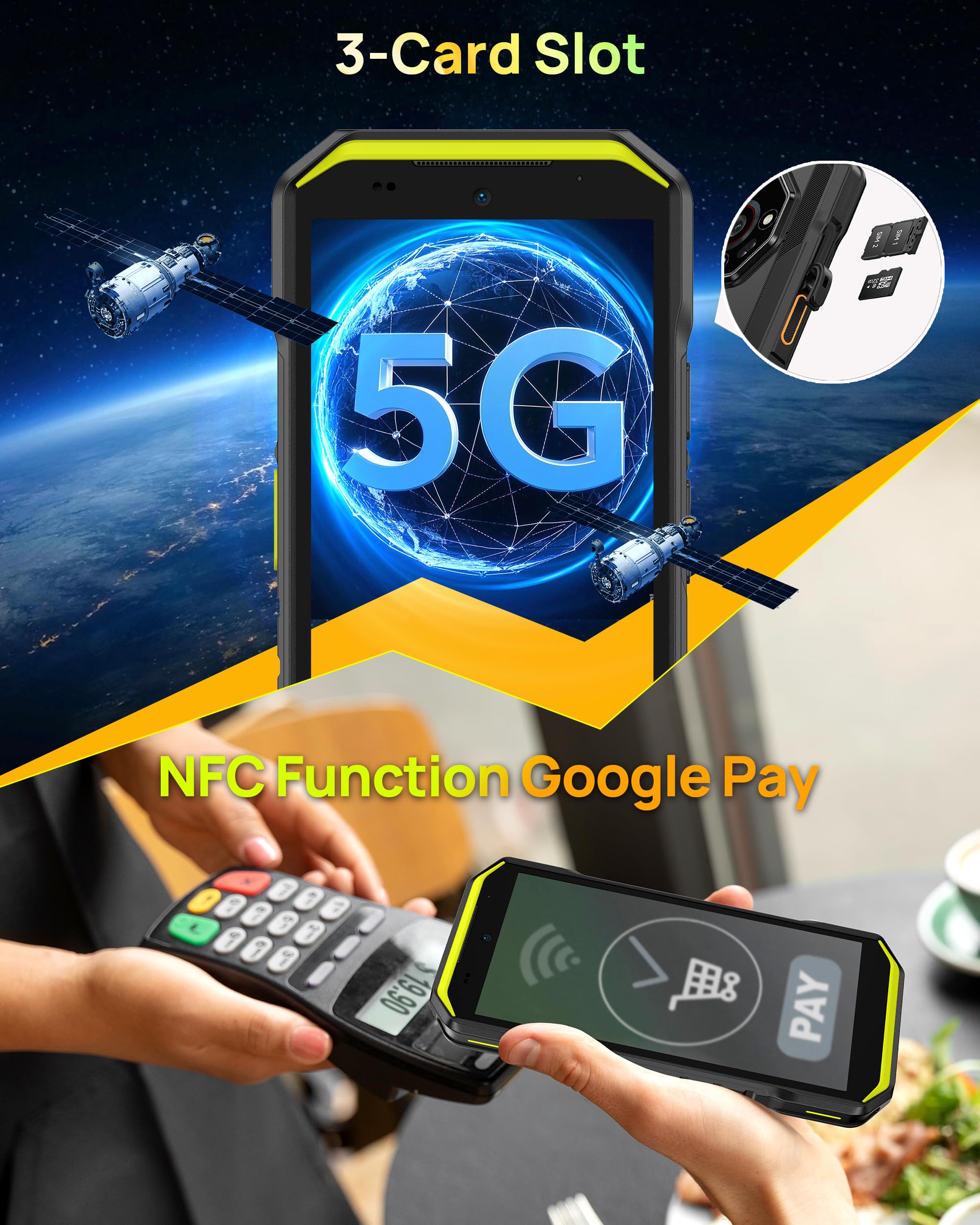 Ulefone Armor X32 Pro 5G Rugged Phone, MTK Dimensity 6300, 16+256GB, Android 14, Widevine L1 ...