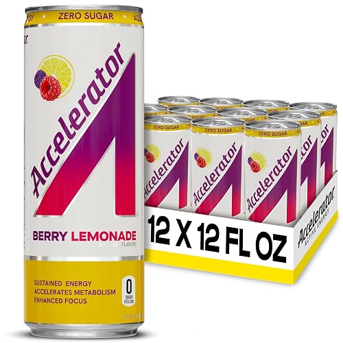 Accelerator Energy Drink Sugar Free, Berry Lemonade 12oz can(12 pack ...