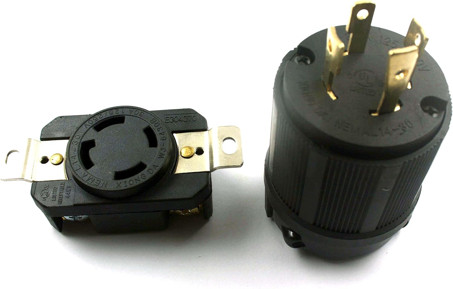 XtremeAmazing GENERATOR RV AC PLUG & SOCKET L14-30 30 AMP 120V 220V ...