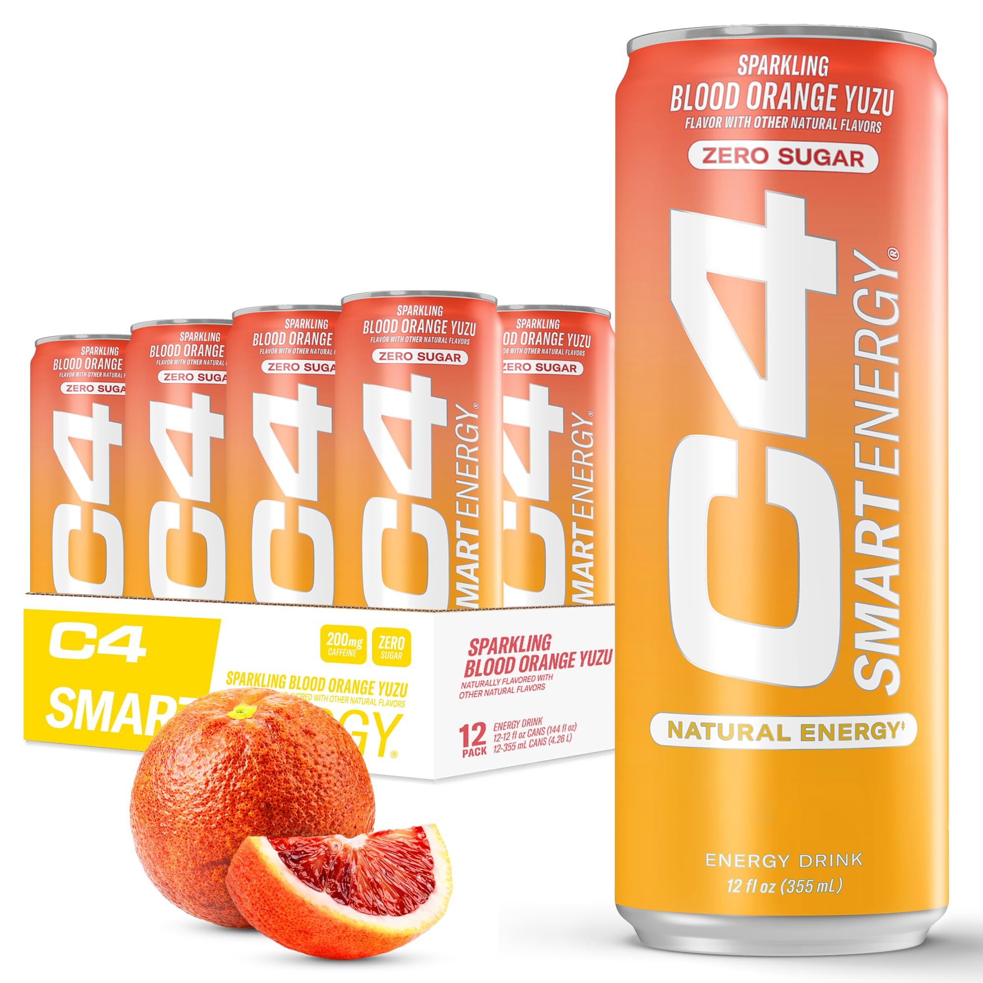 C4 Smart Energy Drink – Boost Focus and Energy with Zero Sugar, Natural ...