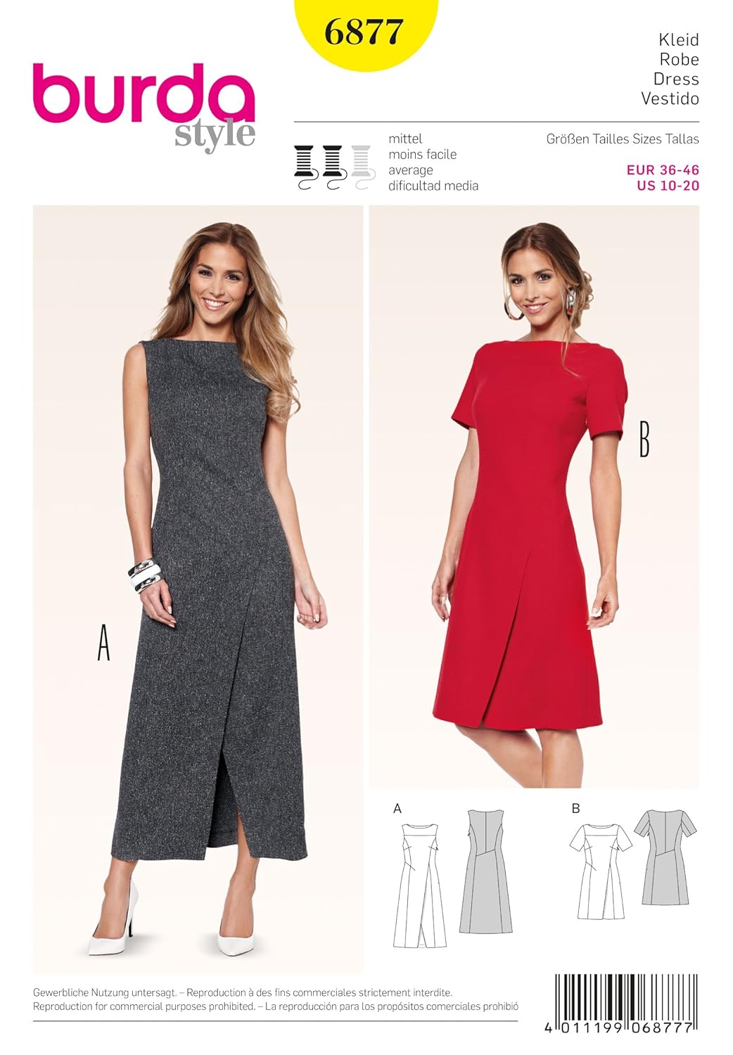 Hobby creativi Cartamodello per Abito Burda 6877 Casa e cucina laaldeasanicolas.es