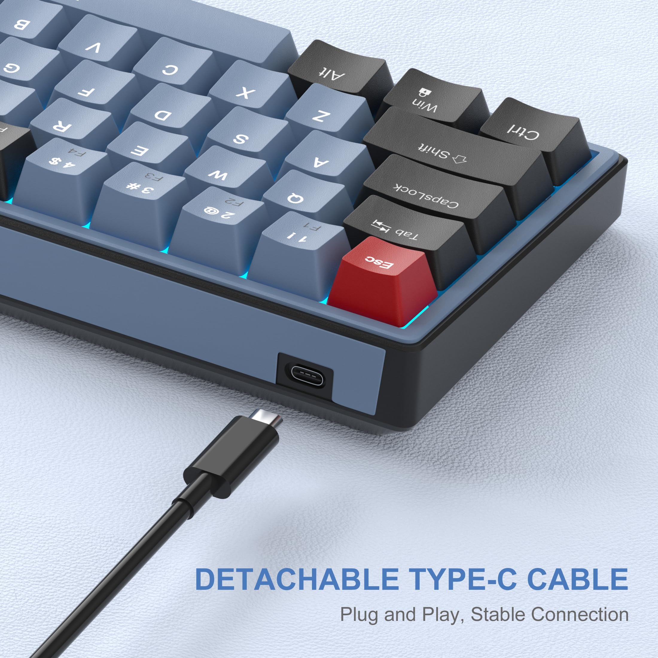 Mua MageGee 60% Mechanical Gaming Keyboard, 68 Keys Compact Blue LED ...