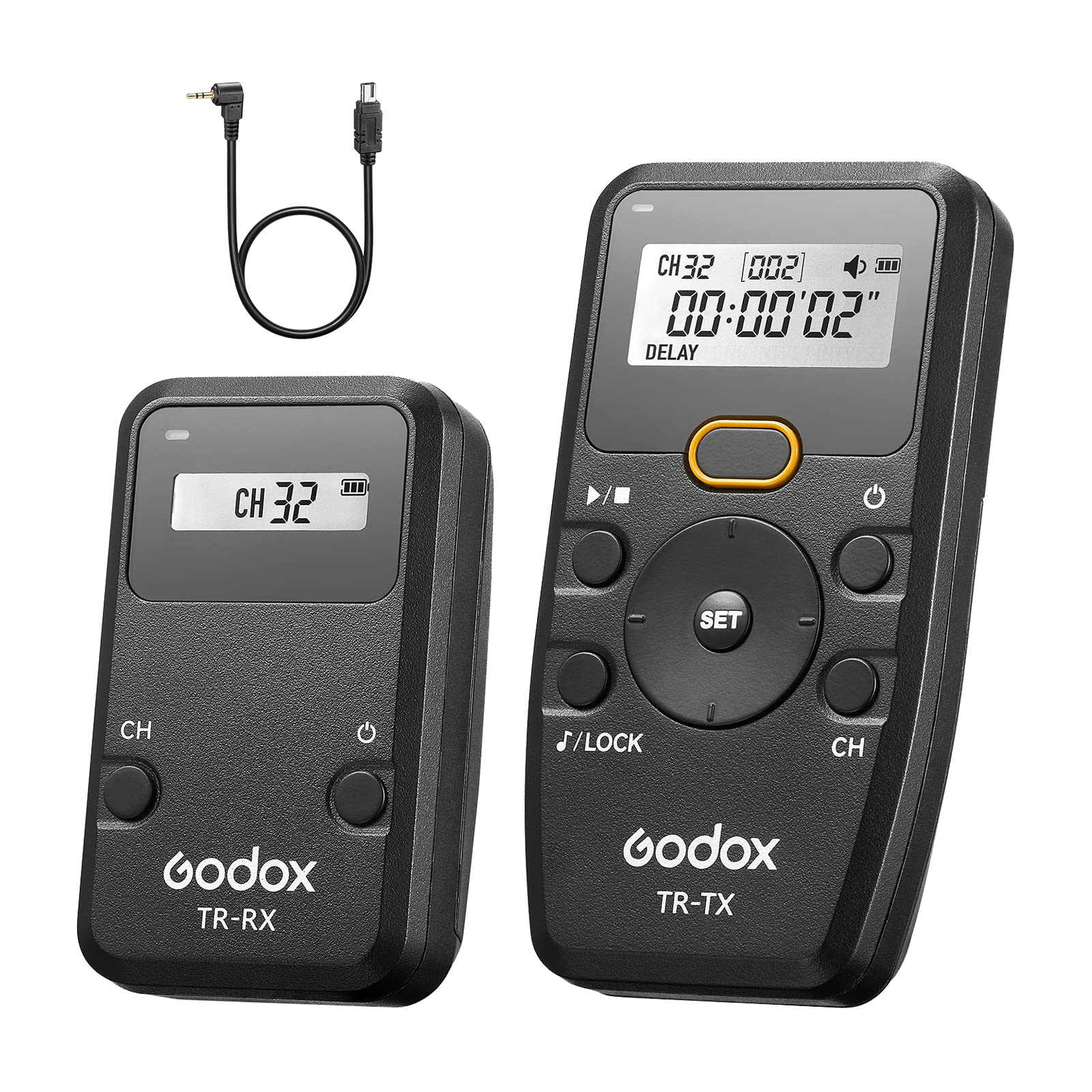 Godox TR-N3 Wireless Remote Shutter for Nikon, Wireless Shutter Release Intervalometer ...