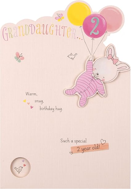 Age 2 Birthday Card For Granddaughter From Hallmark 3D Die Cut Design Age 2 Birthday Card For Granddaughter From Hallmark 3D Die Cut Design