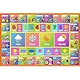 Amazon.com: HUAHOO Kids Rug Play Mat Carpet Educational and Fun Playmat ...