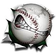 Amazon.com: Mean Baseball Wall Decal : 24" MLB Kids Room Sticker Game ...