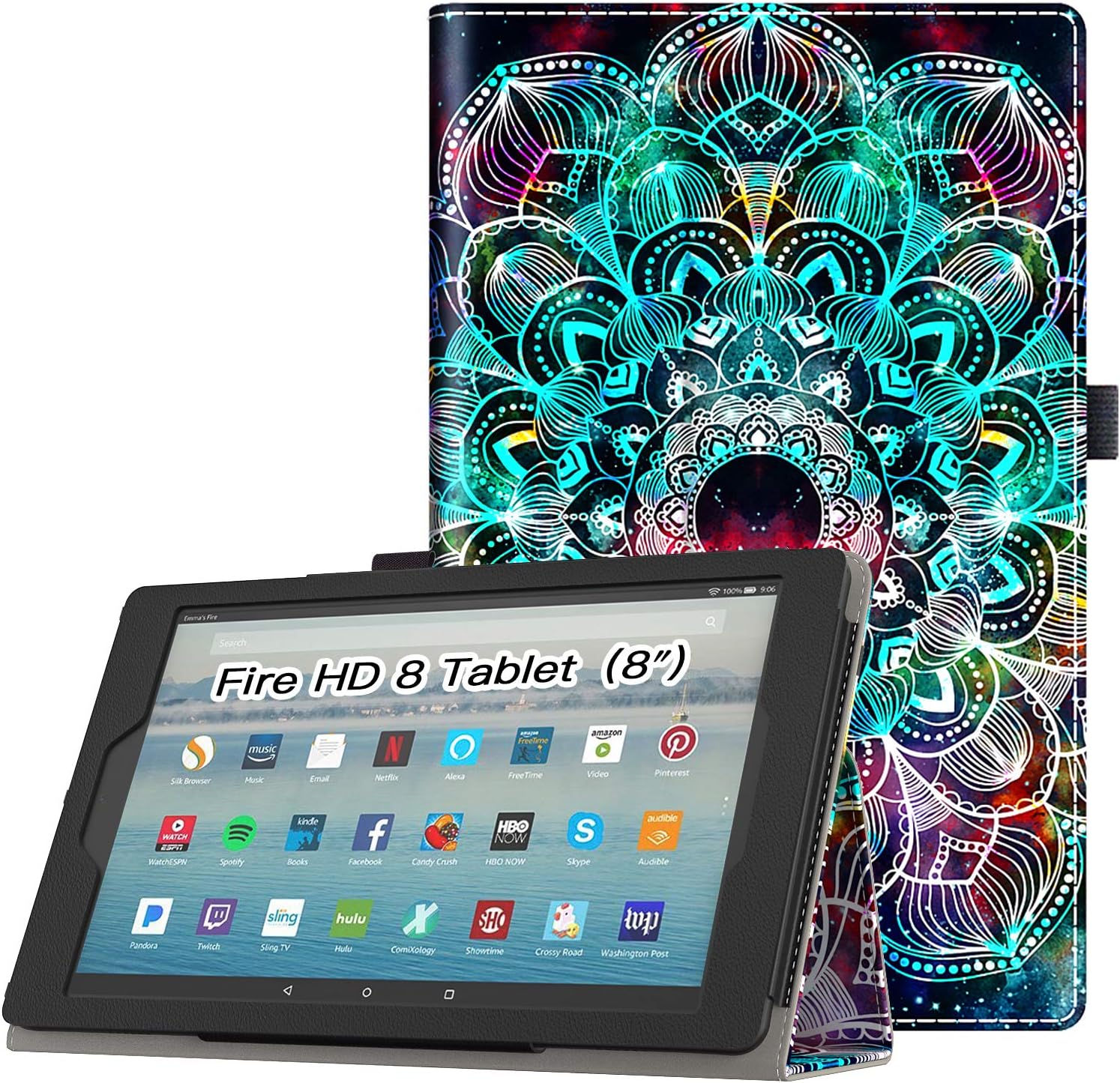 Amazon.com: Retear Case for Amazon Leather Kindle Fire HD 8 Tablet(7th ...