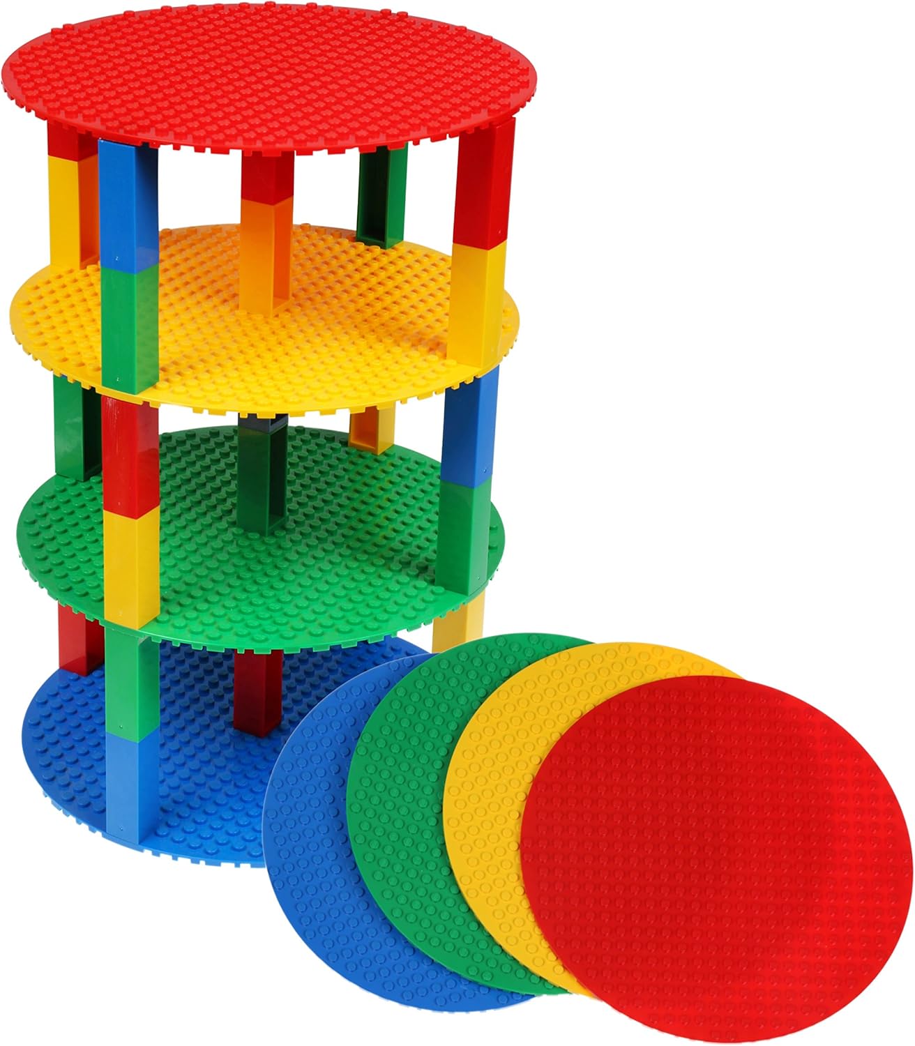 Strictly Briks Classic Stackable 8″ Circle Baseplate Brik Tower ...